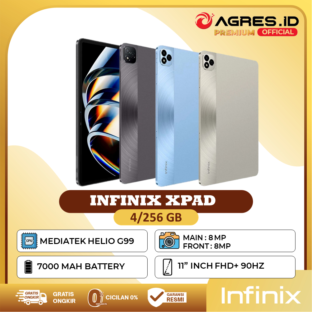 Jual Infinix XPad 4/256GB - Mediatek Helio G99 - 11" 90Hz FHD+ - 7000 ...