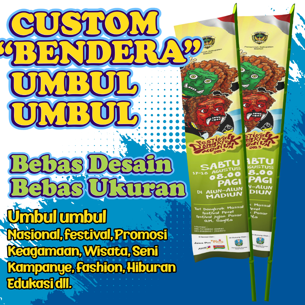 Jual Bendera Umbul-Umbul Custom Desain Bebas - Kain TC Berkualitas ...