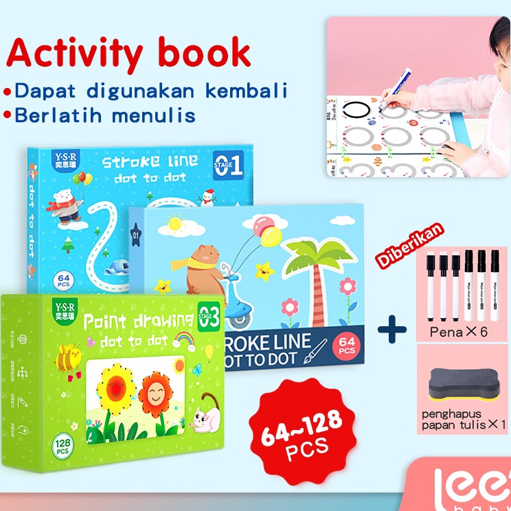 Jual KODE PRODUK 86EQ9865 MAGIC WORKBOOK ReusableDot To Dot Wipe And ...
