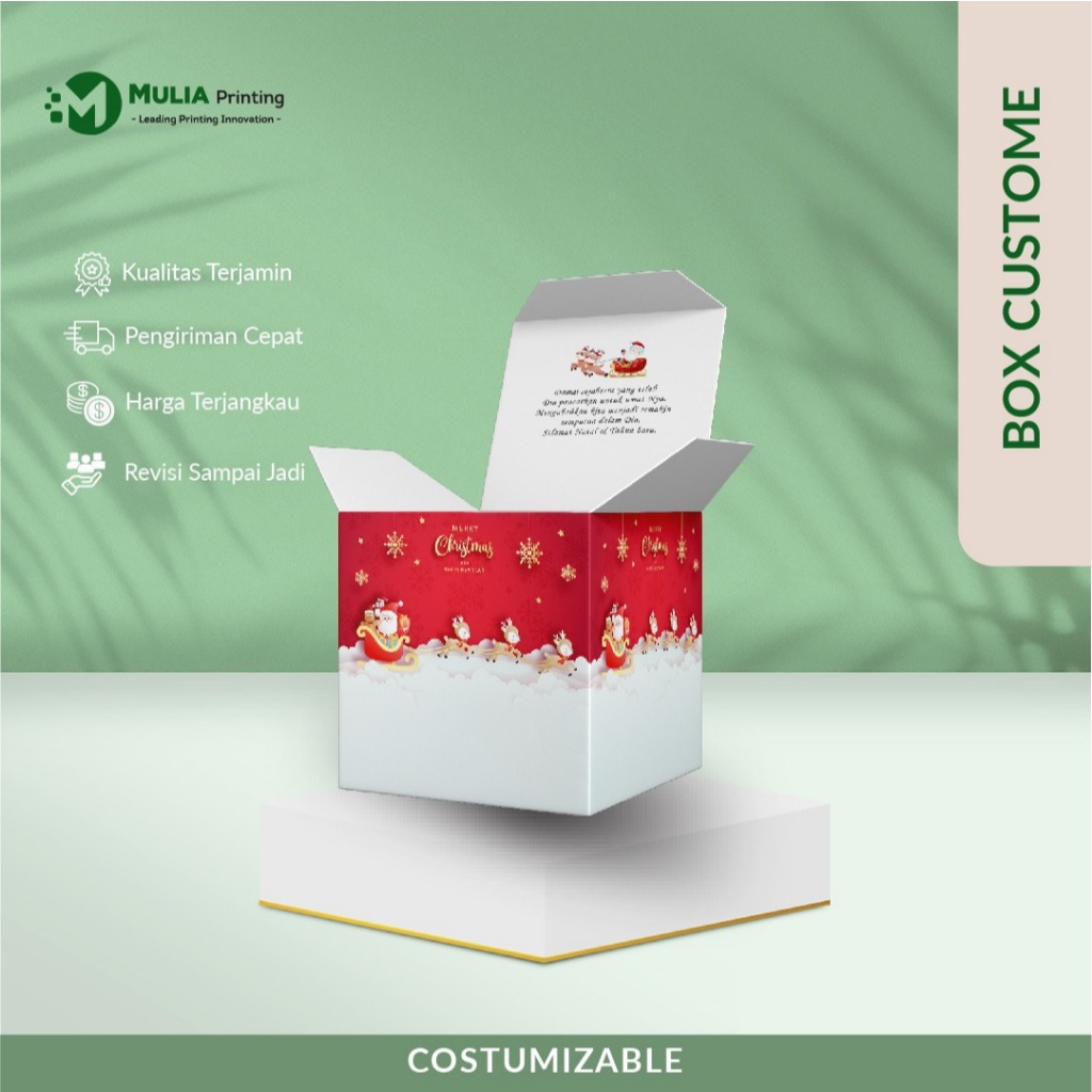 Jual Box / Kotak Packaging / Cetak Box 8x8x8 cm CUSTOM - MULIA PRINTING ...