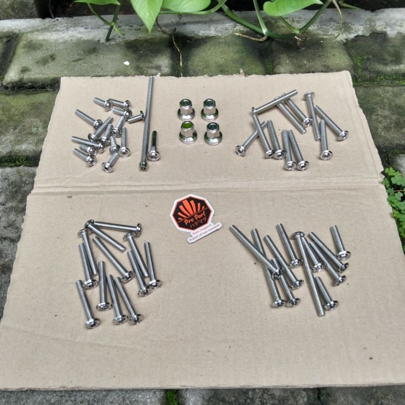 Jual BAUT L STAINLESS SLIM FULL MESIN CB GL MP TIGER BAUT MESIN STAINLEES FULL SETT MODEL SLIM ...