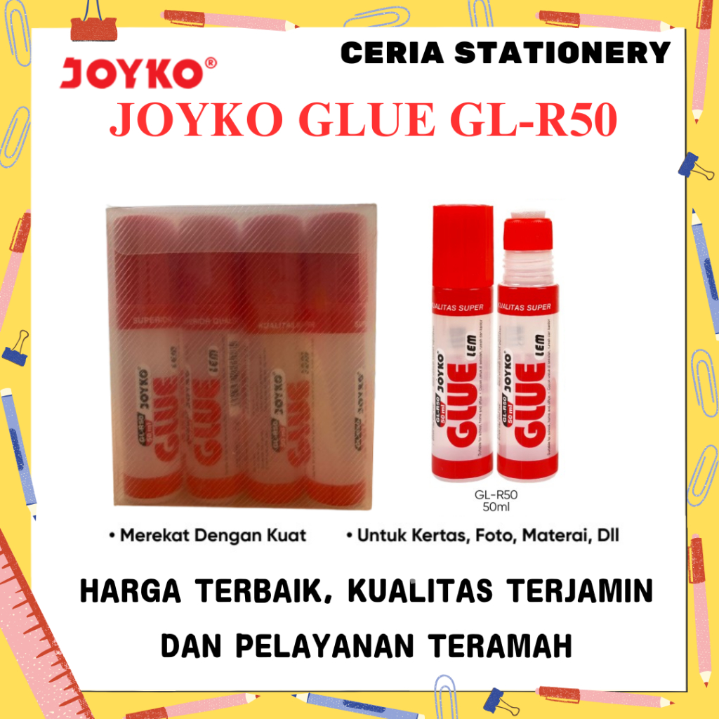 Jual Lem Joyko Glue GL-R50 50 ml / Lem Cair Joyko 50 Ml / Liquid Glu ...