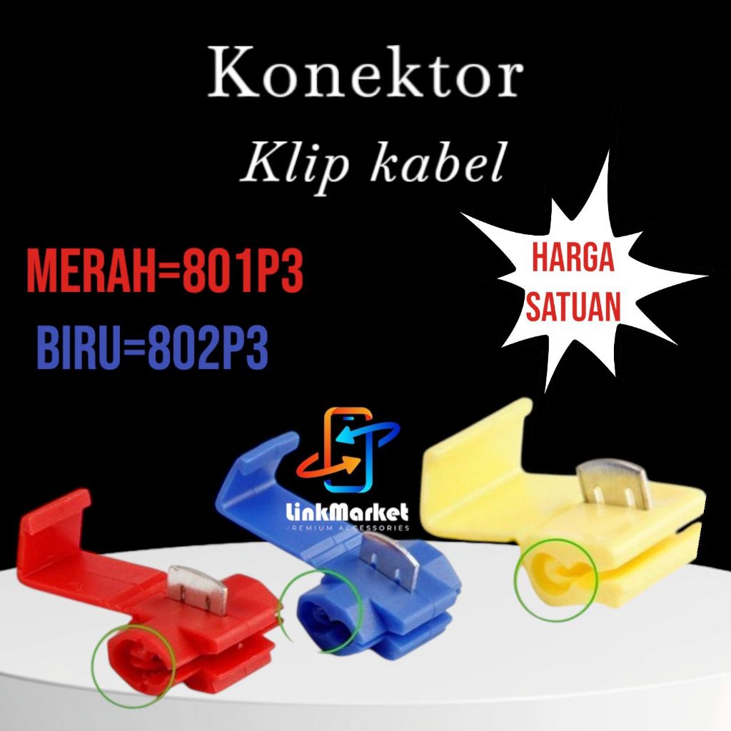 Jual Konektor kabel jumper connector snap scotch lock merah biru ...