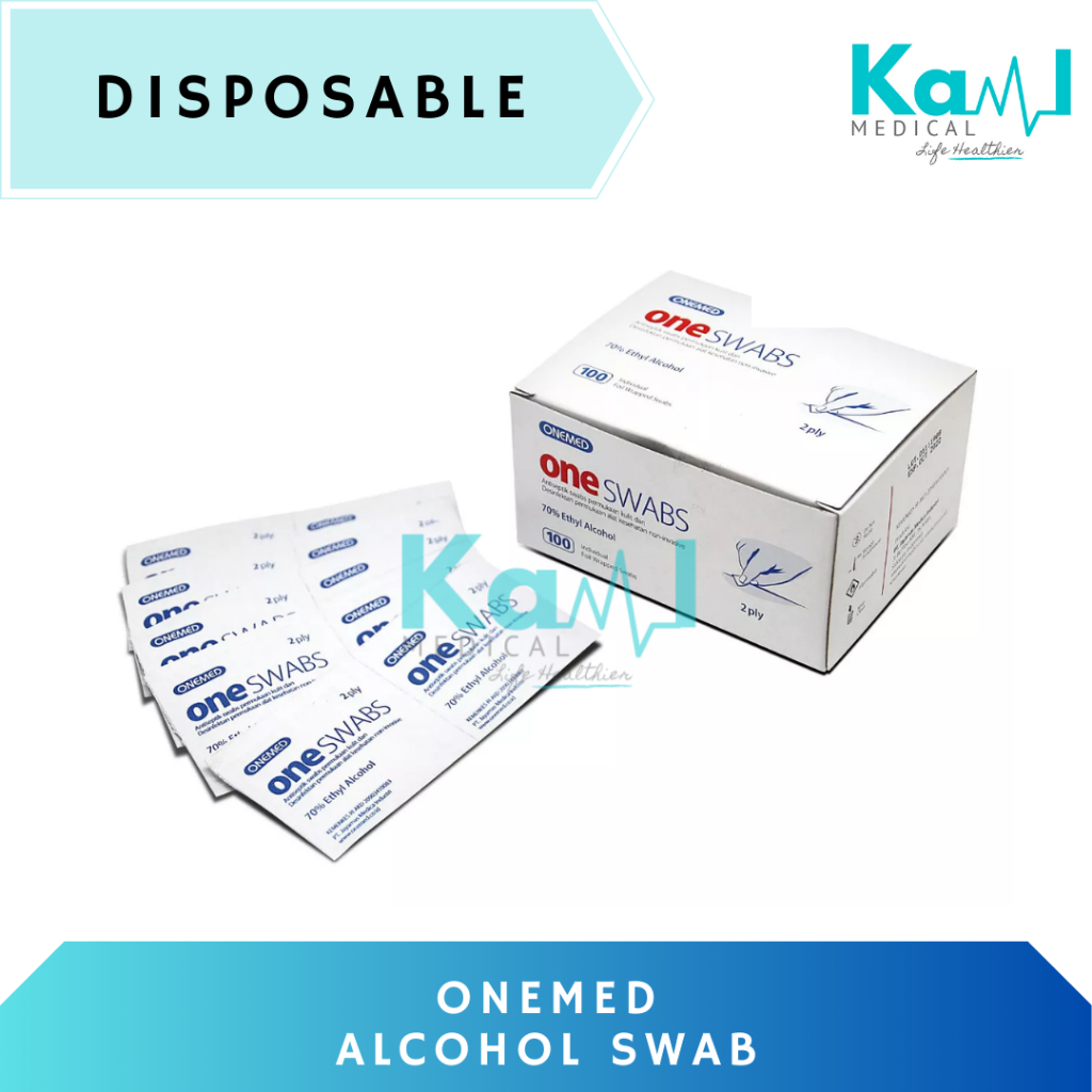 Jual Onemed Alkohol Swab Onemed (100 Pcs)/ kapas alcohol Onemed 100 pcs ...