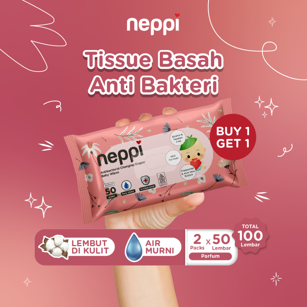 Jual Neppi Tisu / Tissue Basah Bayi Antibacterial Changing diapers ...