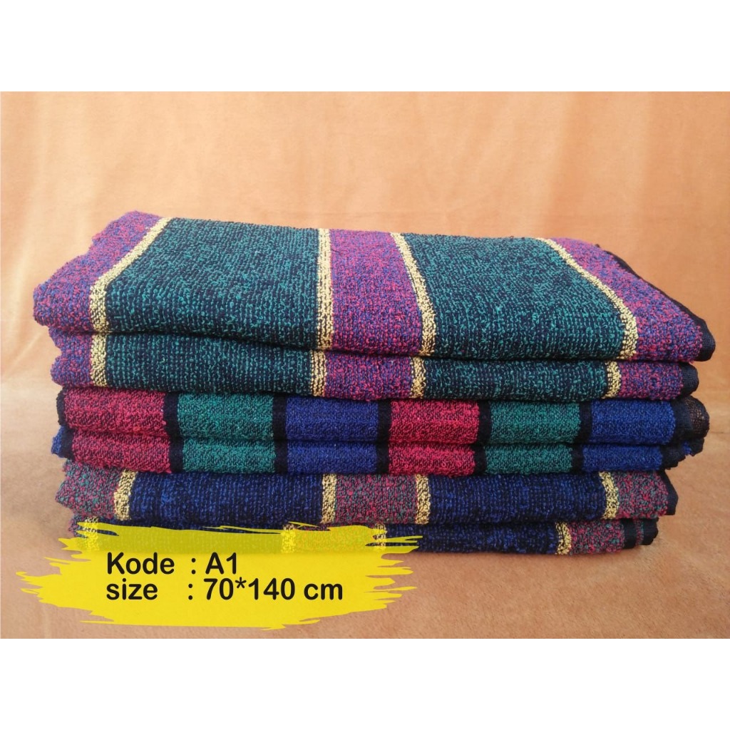 Jual Handuk Mandi Motif Salur Ukuran 70x140 | Handuk Murah Berkualitas ...