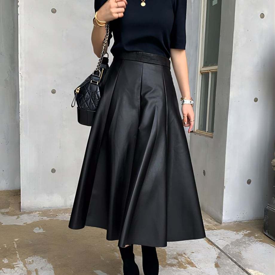 Jual Rok Wanita Kulit Hijab Model Rempel Premium Edition | Shopee Indonesia