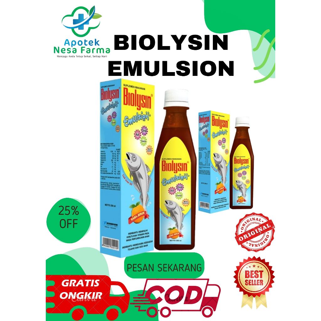 Jual Biolysin Emulsion Jeruk 250 ml | Shopee Indonesia