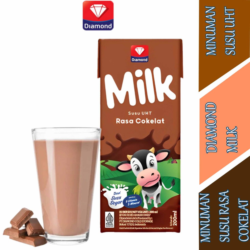 Jual Minuman Susu Rasa Cokelat - Diamond Milk - Minuman Susu UHT ...