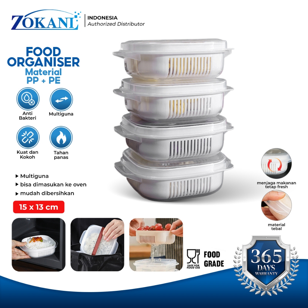 Jual Zokani x Hongzhuo Food Kontainer Kotak Penyimpanan Makanan Buah ...