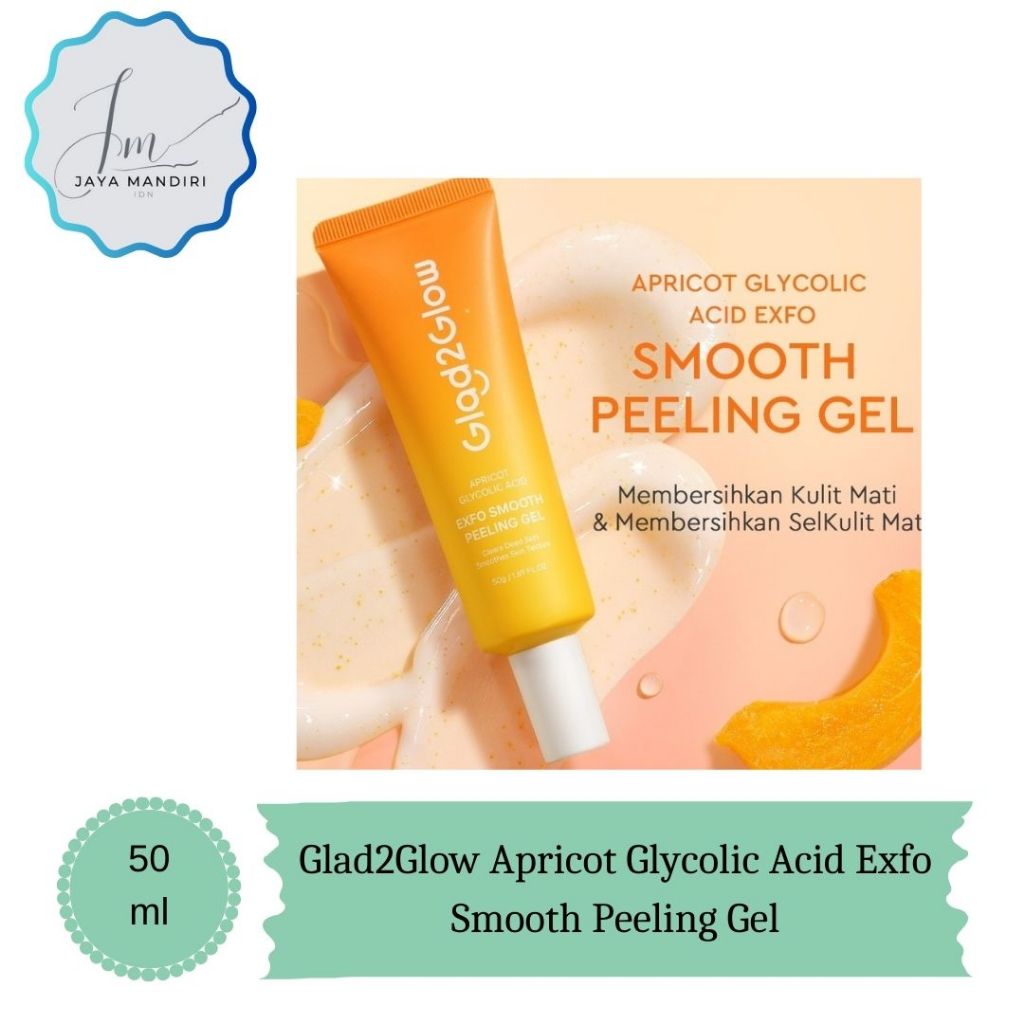 Jual GLAD2GLOW G2G Apricot Glycolic Acid Exfo Smooth Peeling Gel 50 ml ...