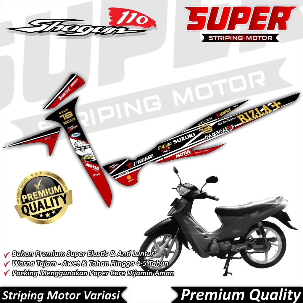Jual Stiker Shogun 110r Anti Luntur keren Striping Shogun 110r Injeksi ...