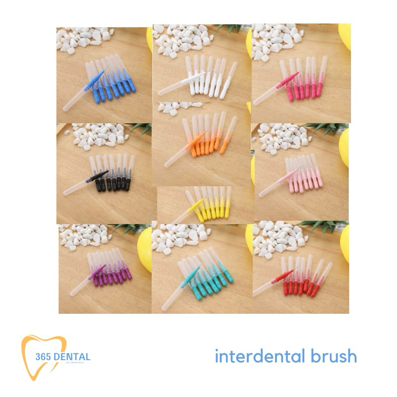 Jual Sikat Gigi Interdental Dental Interdental Brush Warna Warni ...