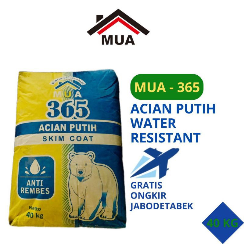 Jual Mortar acian putih anti rembes | Skim coat *40 kg | Shopee Indonesia