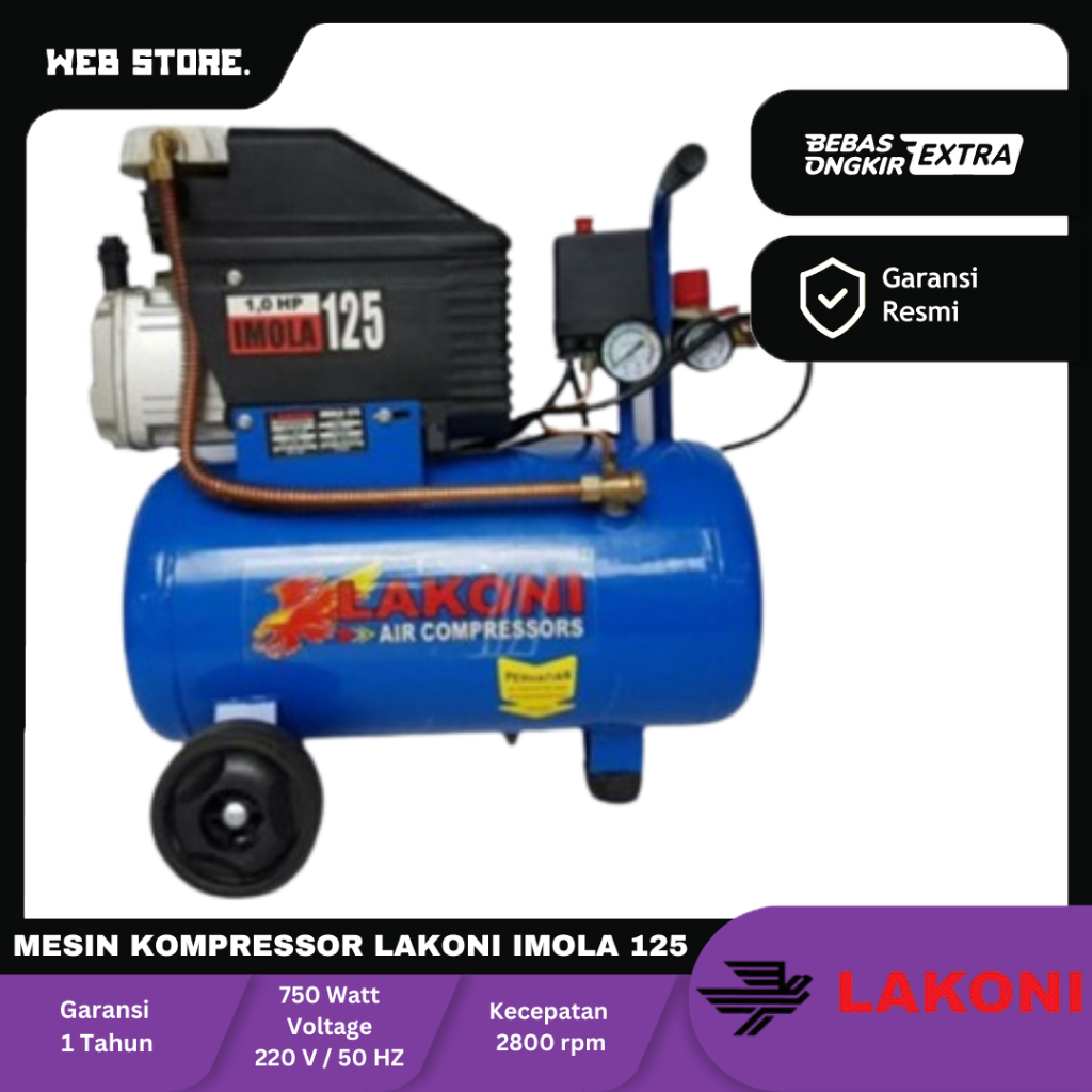 Jual Mesin Kompresor Listrik Udara Compressor Air 15 Liter Lakoni Imola ...