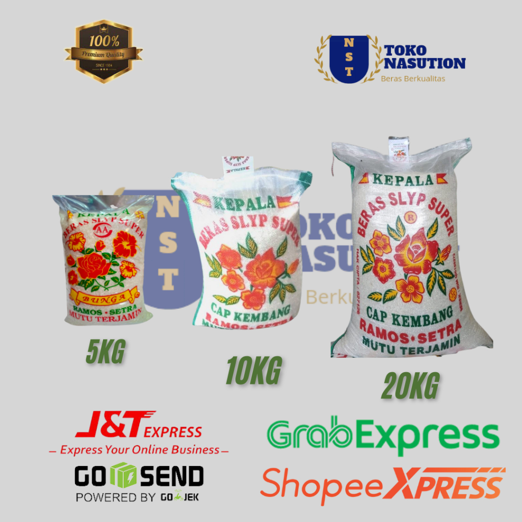 Jual Beras Slyp Super cap Kembang | Beras cap Kembang Premium | Shopee ...