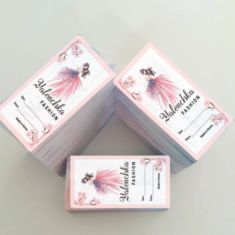 Jual Hangtag bonus tali han tag label baju hangtag custom handtag free ...