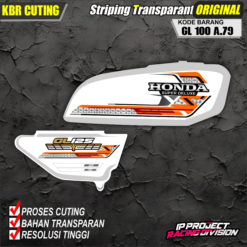 Jual (COD) STIKER STRIPING ORIGINAL MOTOR HONDA GL 100 VARIASI DESAIN ...