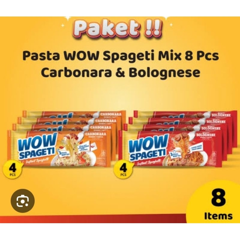 Jual Mie WOW Spageti Instan Spaghetti 8pcs | Shopee Indonesia
