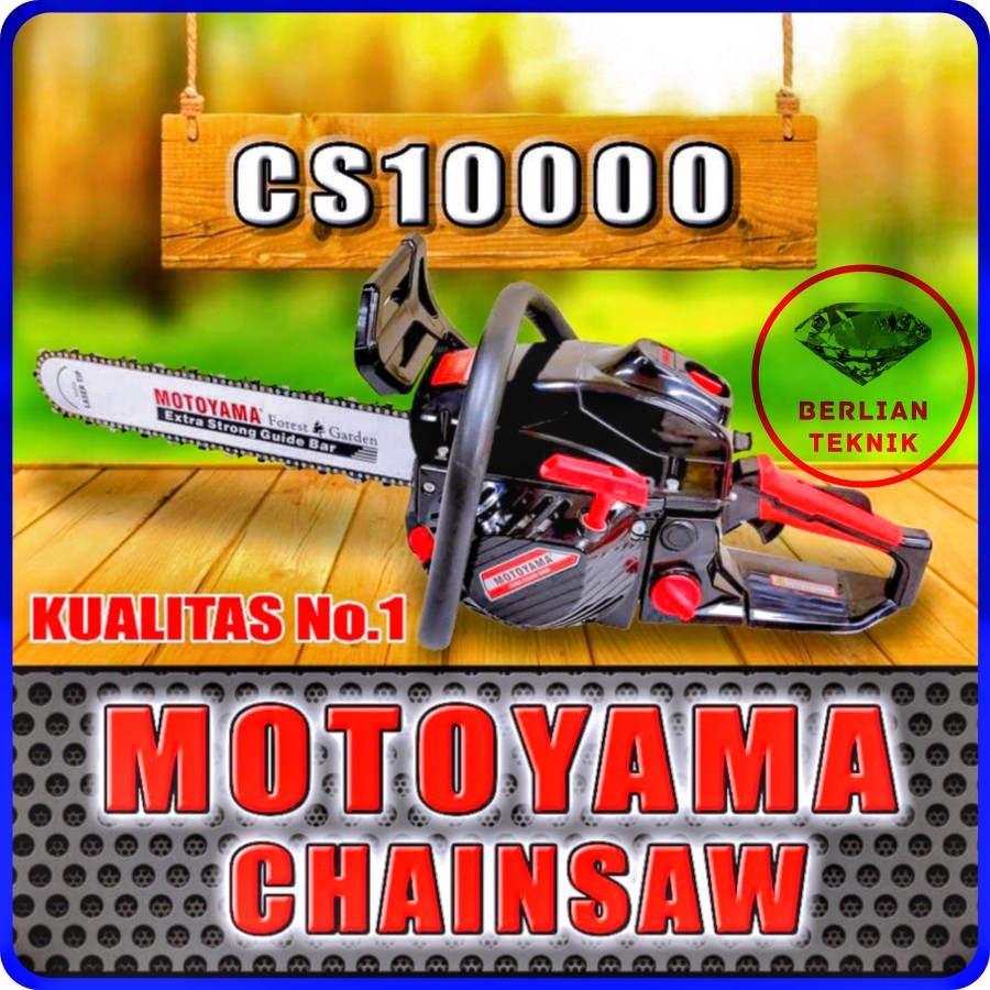 Jual Chainsaw Mesin Gergaji Kayu Pohon Motoyama CS 10000 / 26 Inch ...