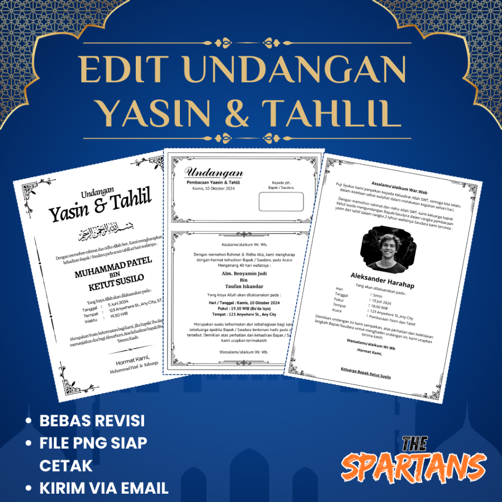 Jual Edit Undangan Yasin Tahlil Kirim Doa - Format PNG Siap Cetak ...