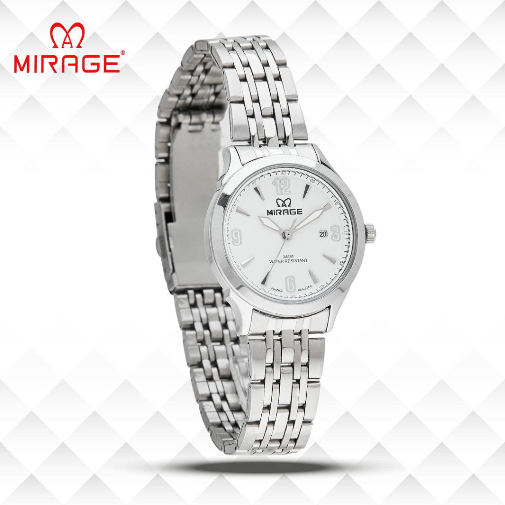 Jual Mirage Jam Tangan Wanita Analog 8803 L Silver Original Stainless ...