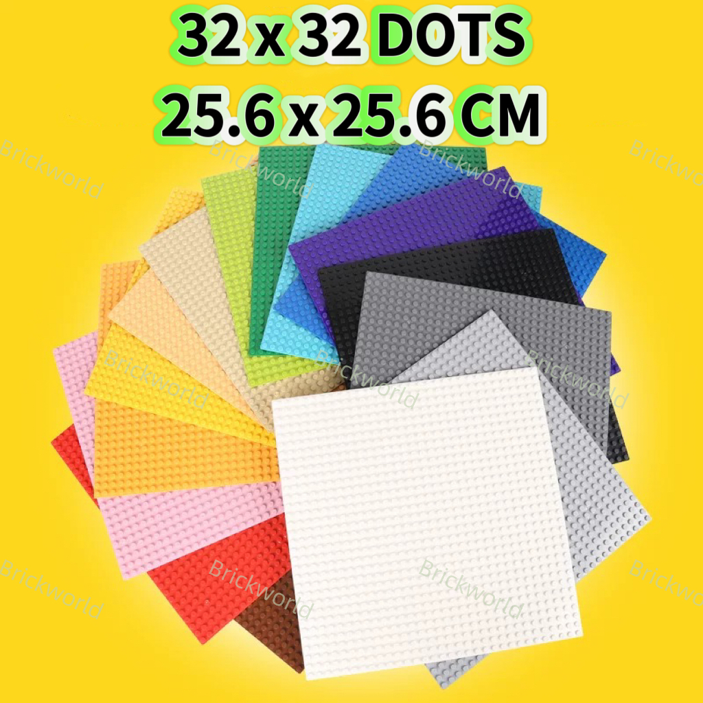 Jual 32 X 32 Dots Base Plate Blocks Building 25.6 x 25.6 CM Bricks ...