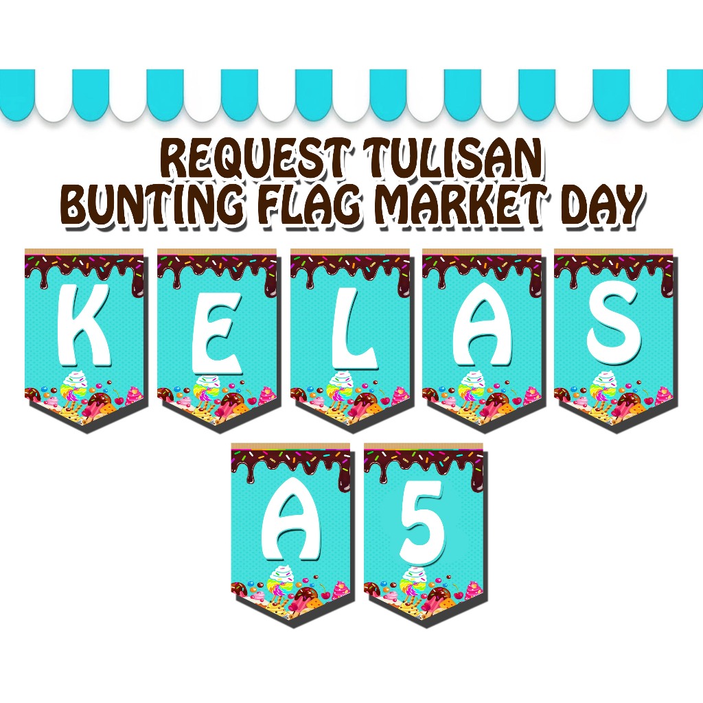 Jual REQUEST TULISAN BANNER TULISAN MARKET DAY SELAMAT DATANG WELCOME ...
