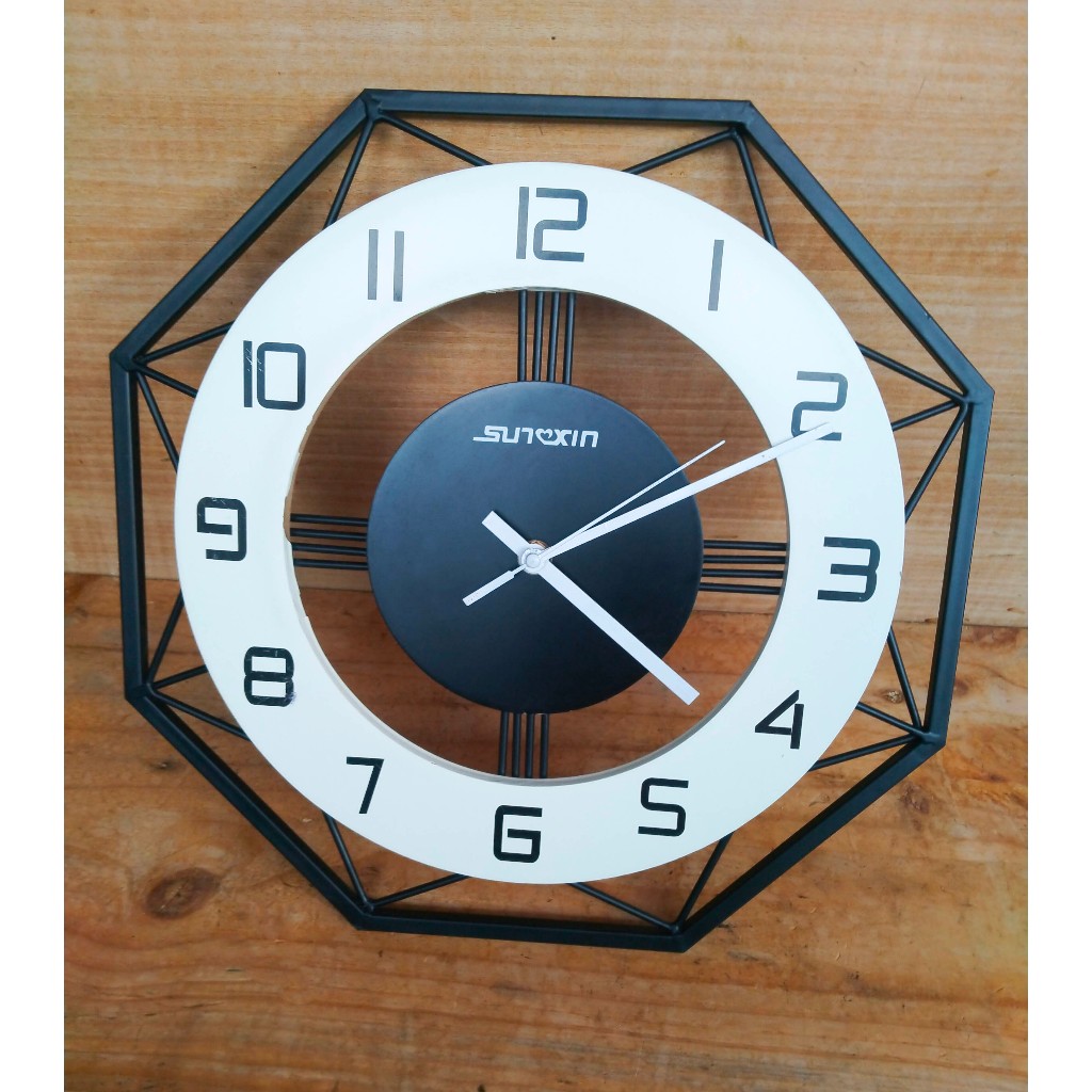Jual Jam Dinding Premium Unik Minimalis Estetik Quartz Creative Design ...