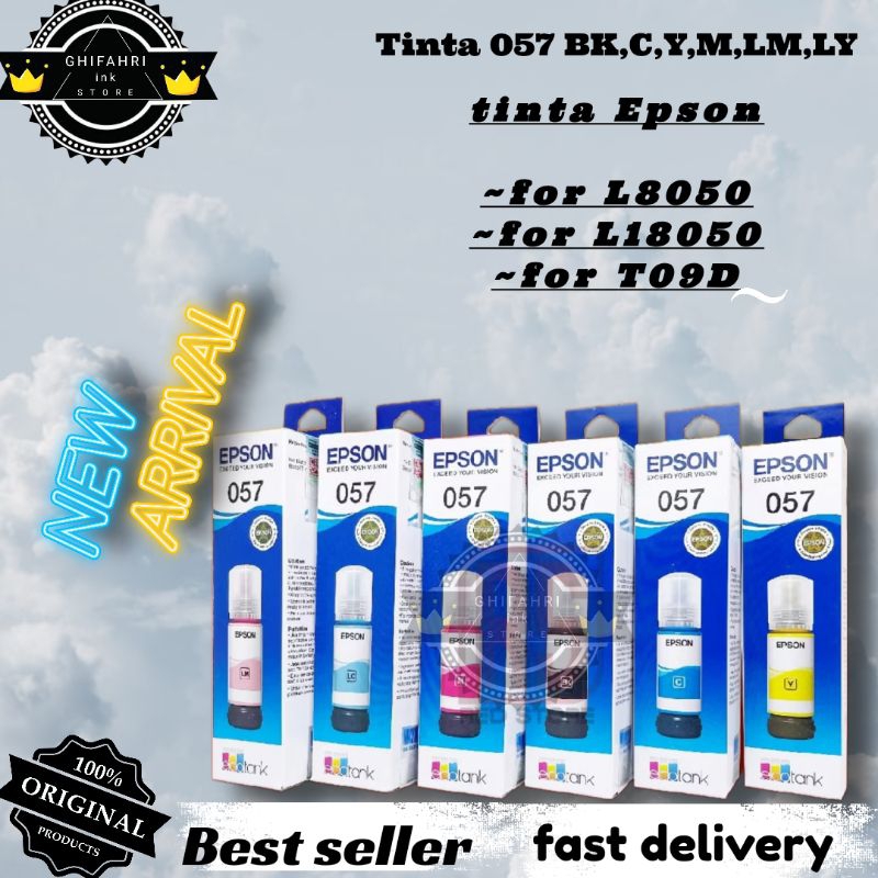Jual 1 set Tinta Epson 057 original-tinta printer for Epson L8050 ...