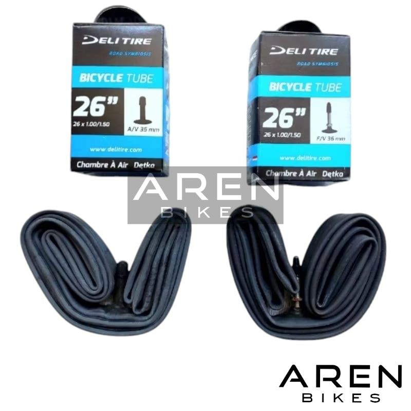 Jual BAN DALAM SEPEDA 26 26x1.00/1.50 DELI TIRE AV 35MM FV 36MM 26 x 1.00 1.15 1.25 1.38 1.50 ...