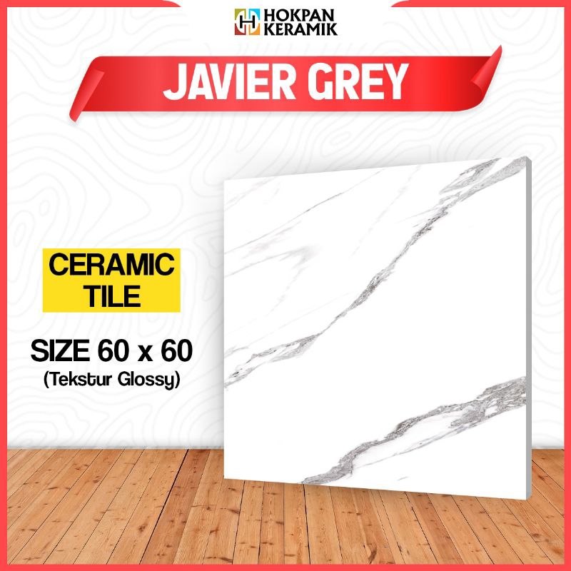 Jual KERAMIK LANTAI UKURAN 60X60 JAVIER GREY | Shopee Indonesia