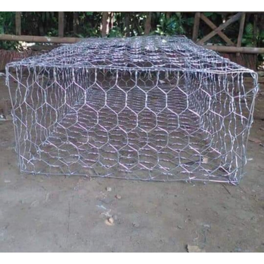 Jual Kawat Bronjong PVC ukuran 2x1x0.5 m Murah - 8 x 10 cm diameter 2.7 ...