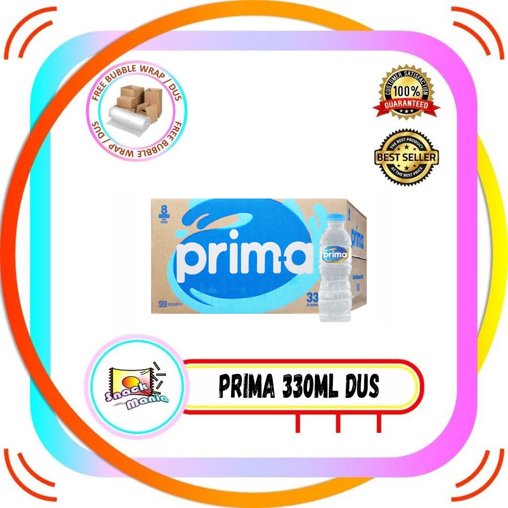 Jual PRIMA Air Mineral 330 ml x 24 pcs DUS Botol | Shopee Indonesia