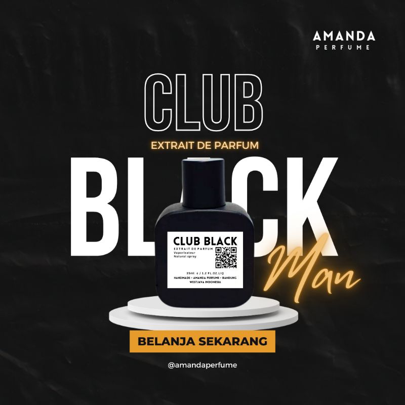 Jual Amanda Perfume CLUB BLACK MAN Extrait de Parfum - 35ml - For Man ...