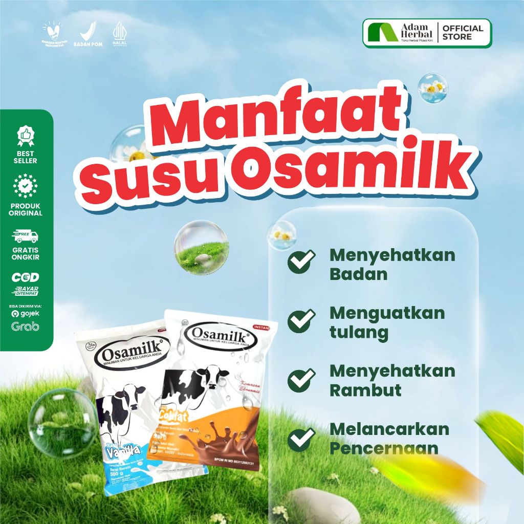Jual Susu Sapi Osamilk Susu Sapi Bubuk murni 100% Menyehatkan Badan ...