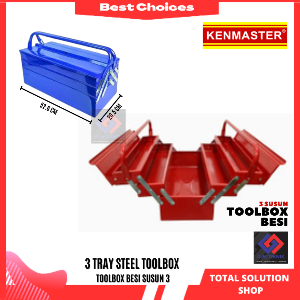 Jual KENMASTER tool box besi 3 susun besar/tools box/toolbox big | Shopee Indonesia