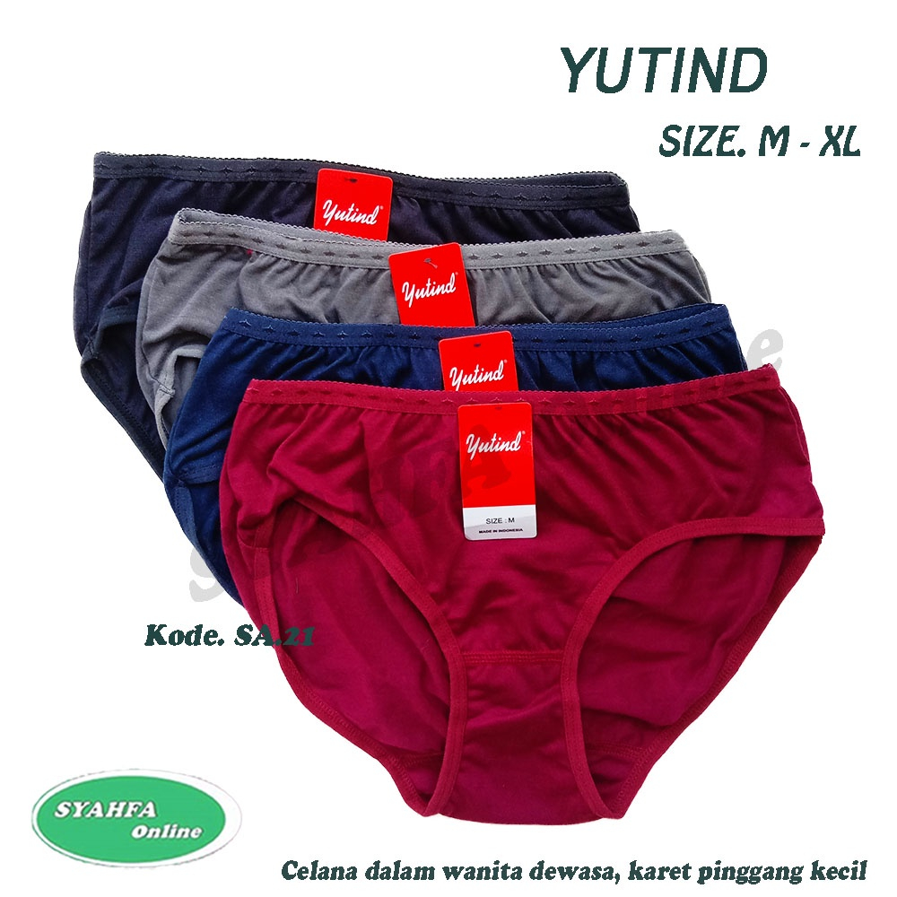 Jual ( 6pc ) CD Yutind SA 21 | Celana Dalam Wanita Yutind Warna Gelap - Syahfa Online | Shopee ...