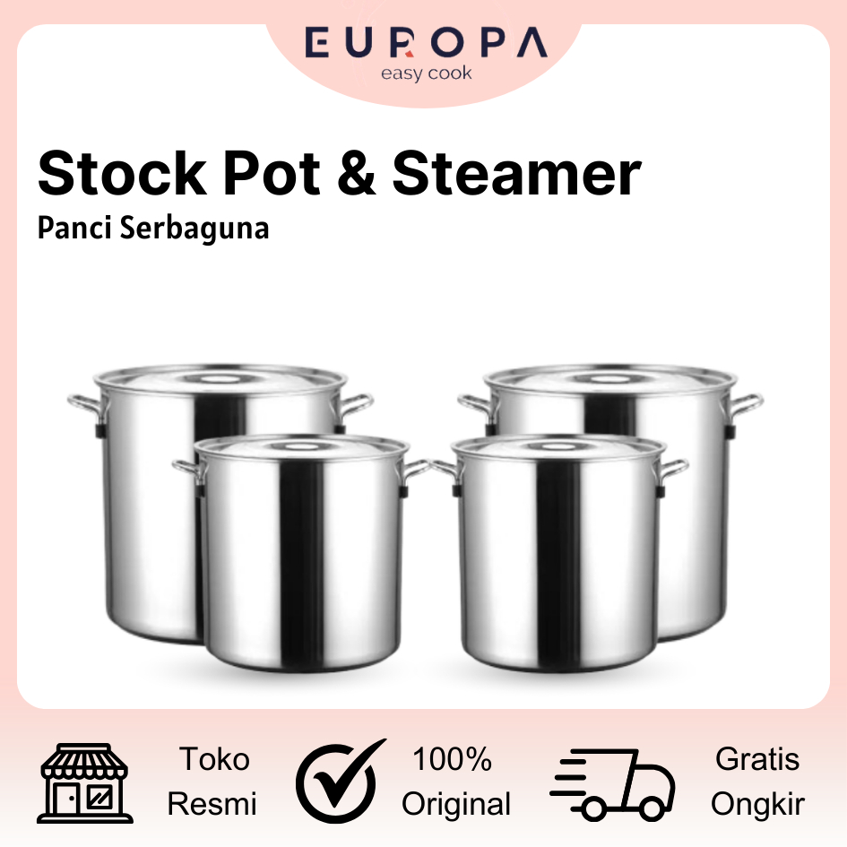 Jual Panci Dandang Stainless Steel Tebal Panci Bakso Stockpot Panci ...