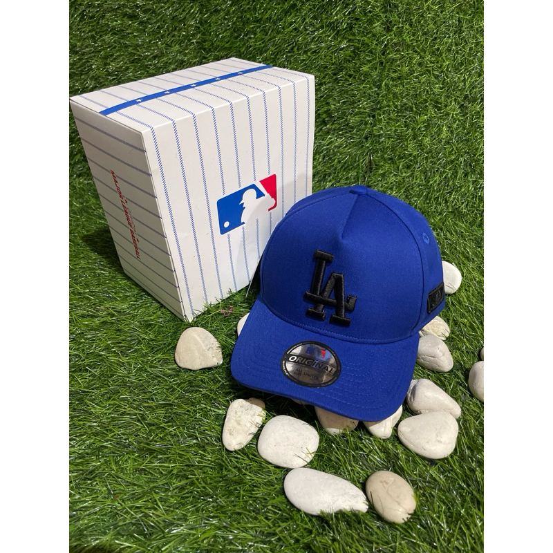 Jual LA Hitam IDE CLOTHES Logo Bahan Kain Warna Biru MLB | Shopee Indonesia