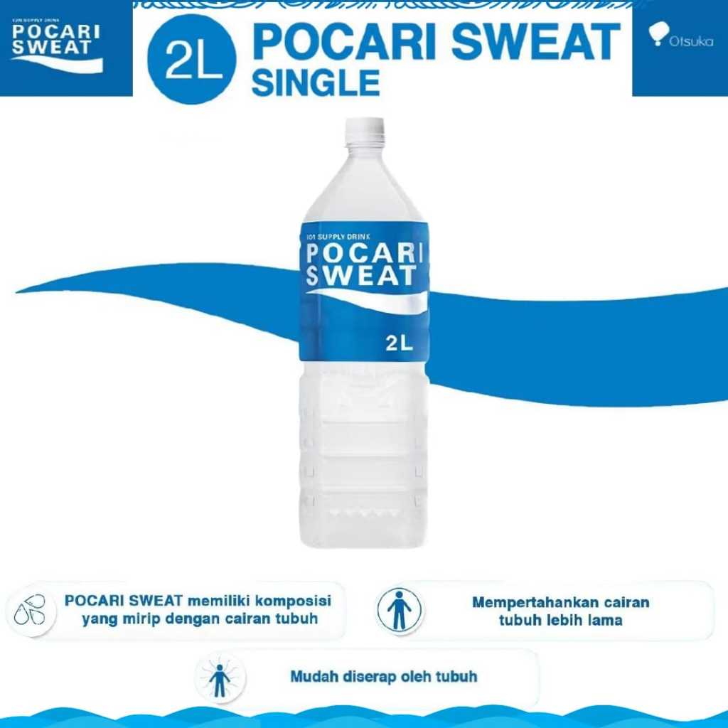 Jual POCARI SWEAT Minuman ISOTONIC Pet Botol 2L Sport Drinks Lari ...