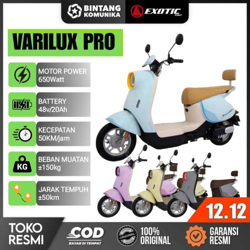 Jual READY STOK!! Sepeda Listrik Exotic Varilux Pro 650watt, 48V/20Ah ...