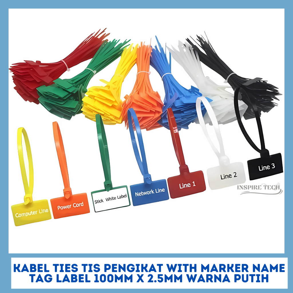 Jual Kabel Tis Maker Tie Cable Ties Marker Name Tag Pengikat Label Nama ...