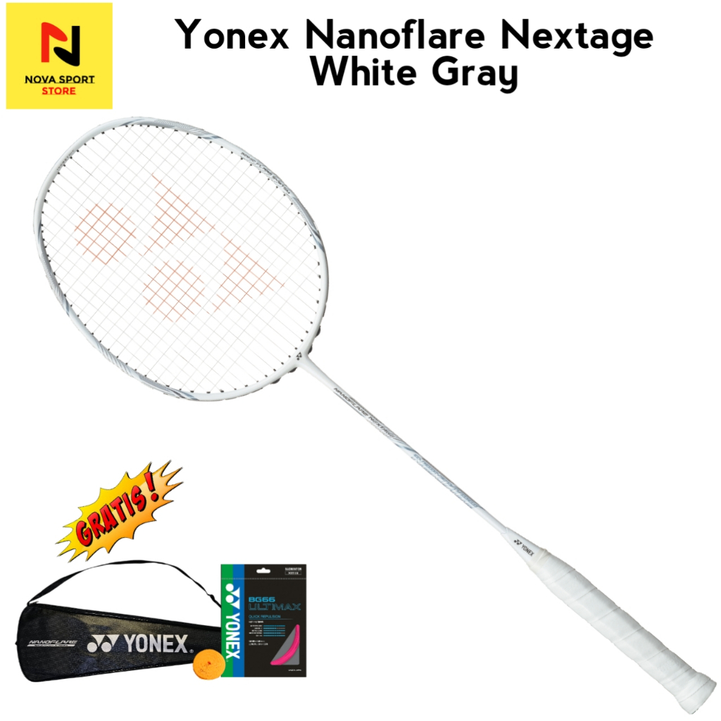 Jual Yonex Raket Badminton Nanoflare Nextage White Grey | Shopee Indonesia