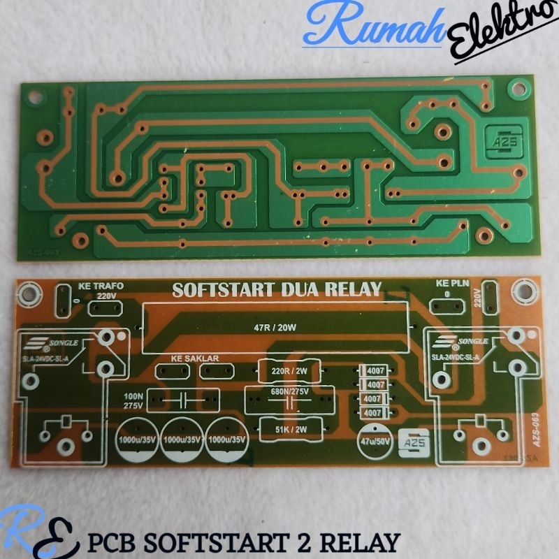 Jual PCB SOFTSTART DUA RELAY SOFT START DUA RELAY DOBEL RELAY | Shopee ...