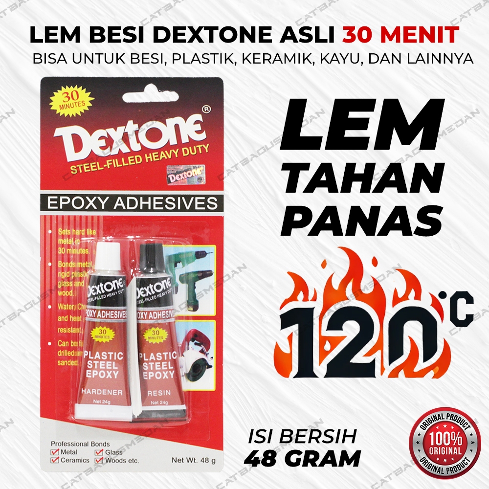 Jual LEM 2 TON SERBAGUNA DEXTONE ASLI 30 MENIT / LEM BESI DUA TON KUAT ...