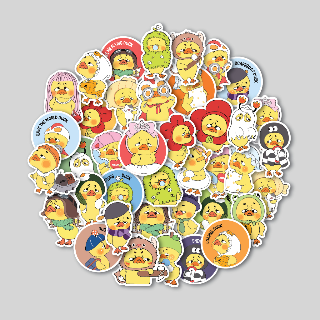 Jual STICKER PACK UPSET DUCK | STICKER TUMBLER | STIKER LAPTOP KOPER ...