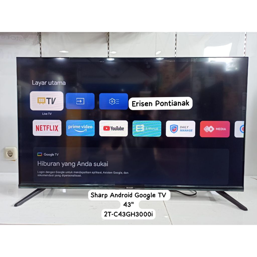 Jual Sharp LED TV 2K 43 Inch Google Android TV 2T-C43GH3000i Digital Full HD HDR / 43GH3000i NEW ...
