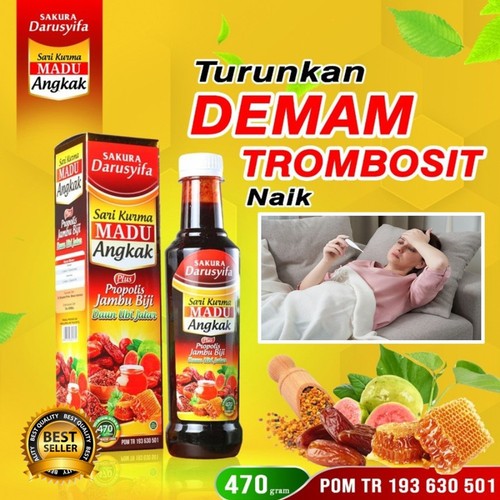 Jual Madu Sari Kurma Angkak Sakura Darusyifa Original obat DBD demam ...