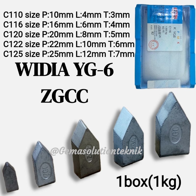 Jual Mata widia C110 C116 C120 C122 C125 YG-6 pahat bubut untuk betel sumur bor (perbox ...